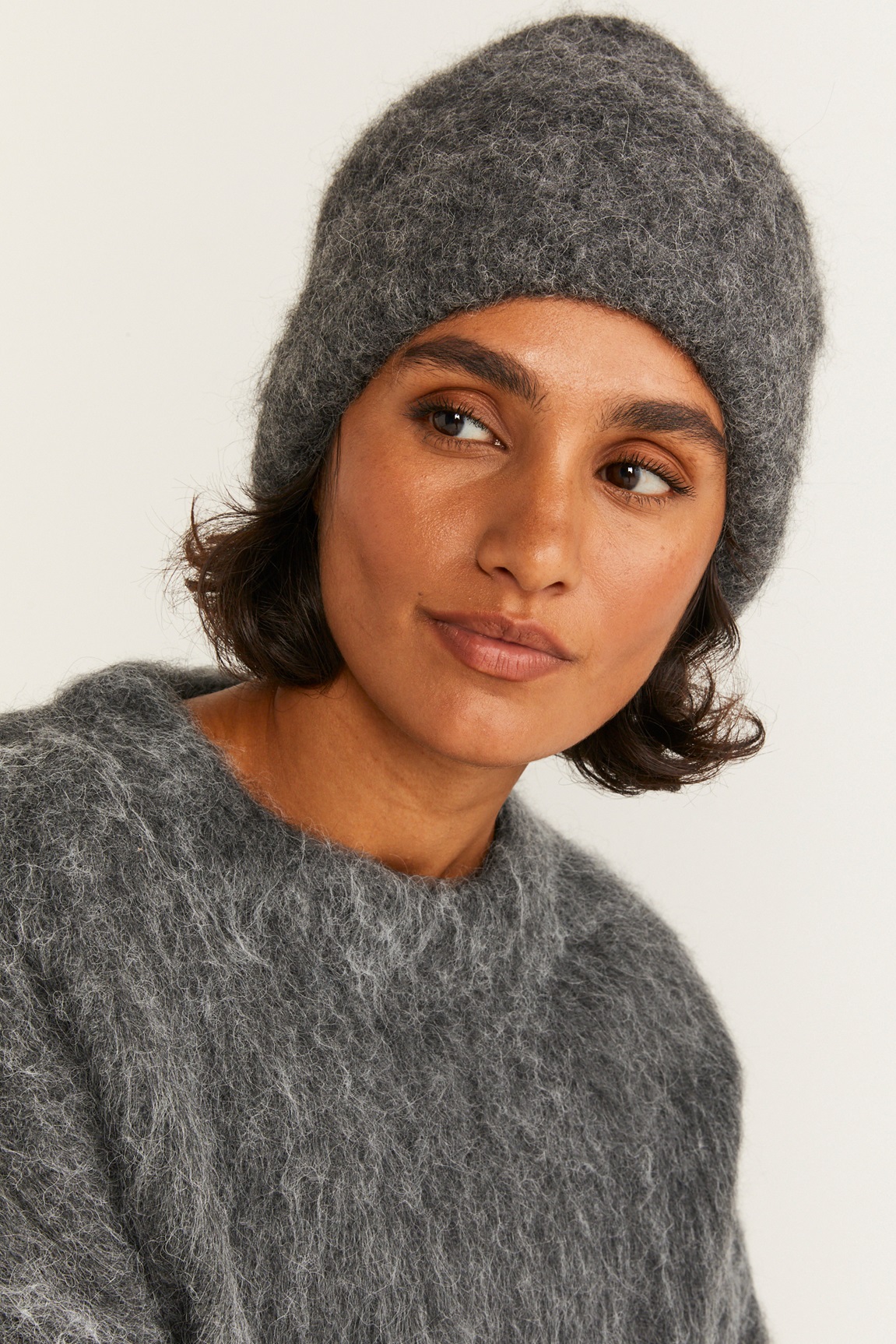Stockh lm Studio Kate Beanie Dk Grey Melange | MQ Marqet