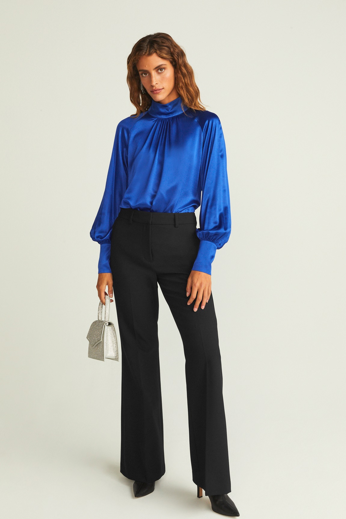 Stockh lm Studio Neneh Blouse Solidate Blue | MQ Marqet