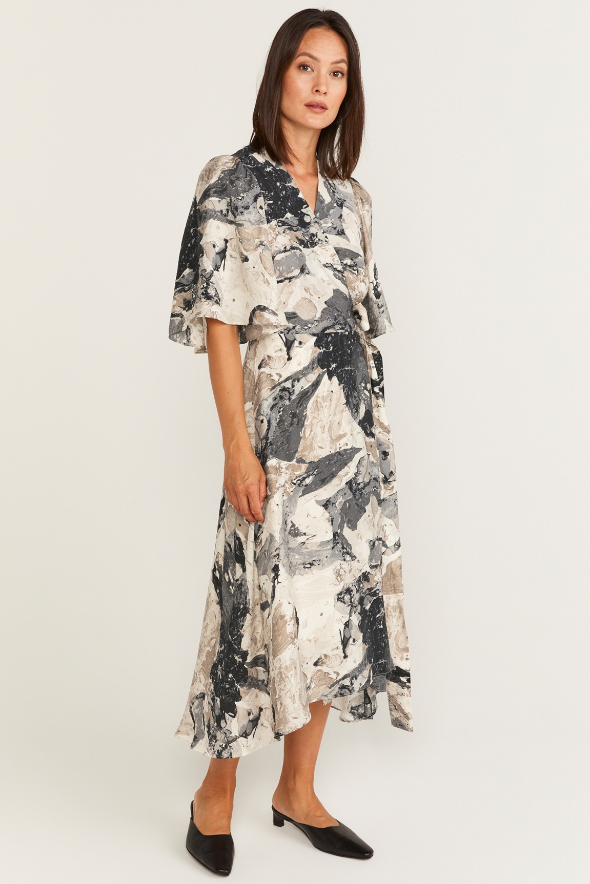 InWear Elitaiw Wrap Dress Graffiti Wal Gr | MQ Marqet