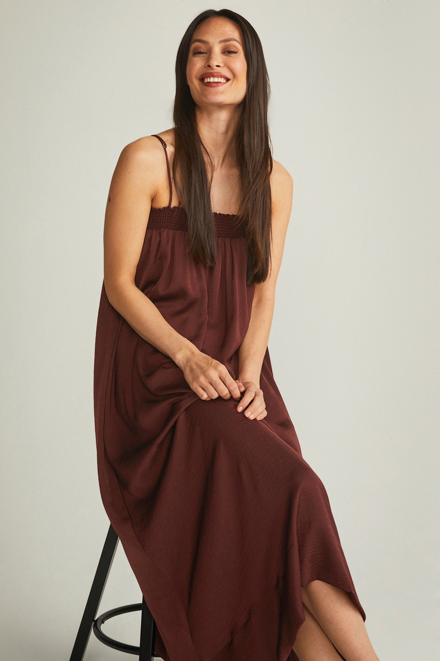 Second Female Minga Maxi Dress Rum Raisin | MQ Marqet