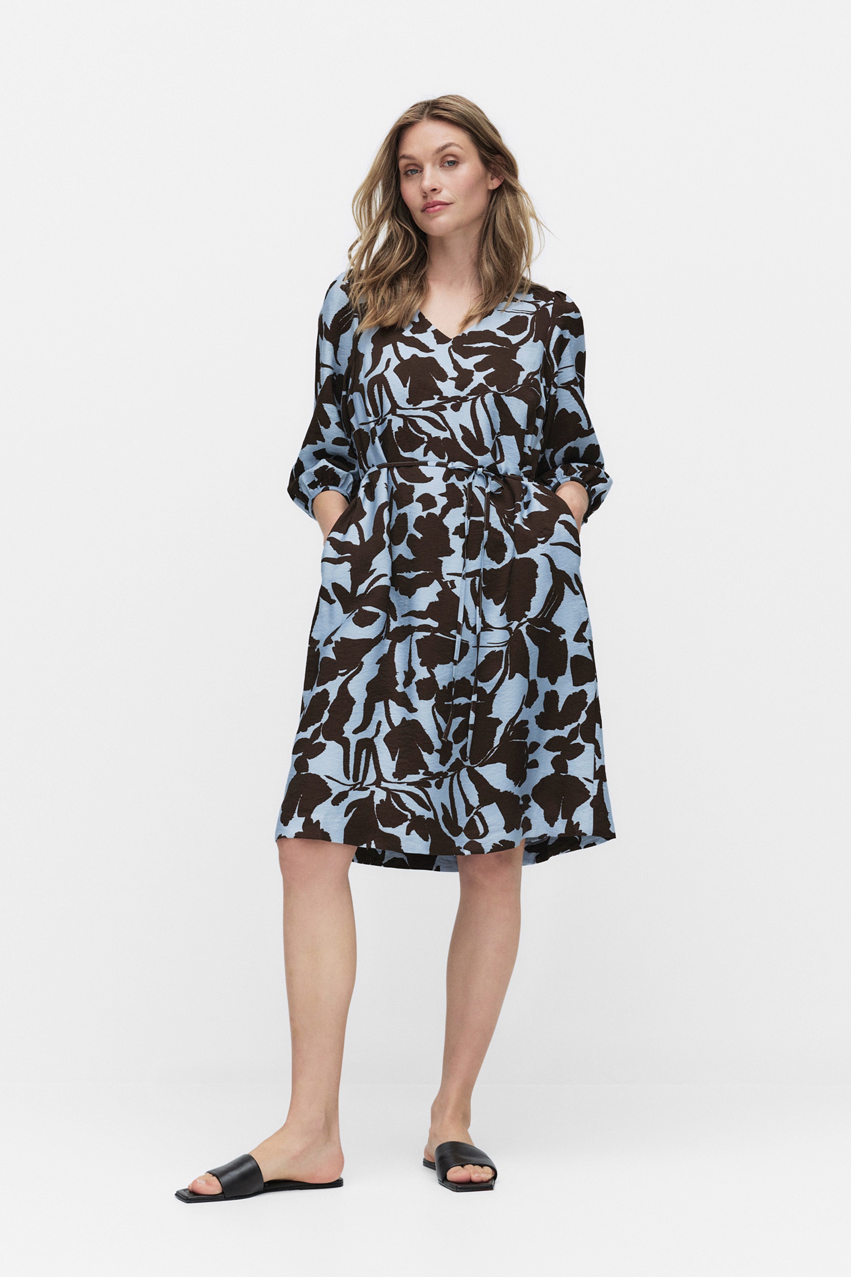 Stockh lm Adela Dress Brown Flower | MQ Marqet