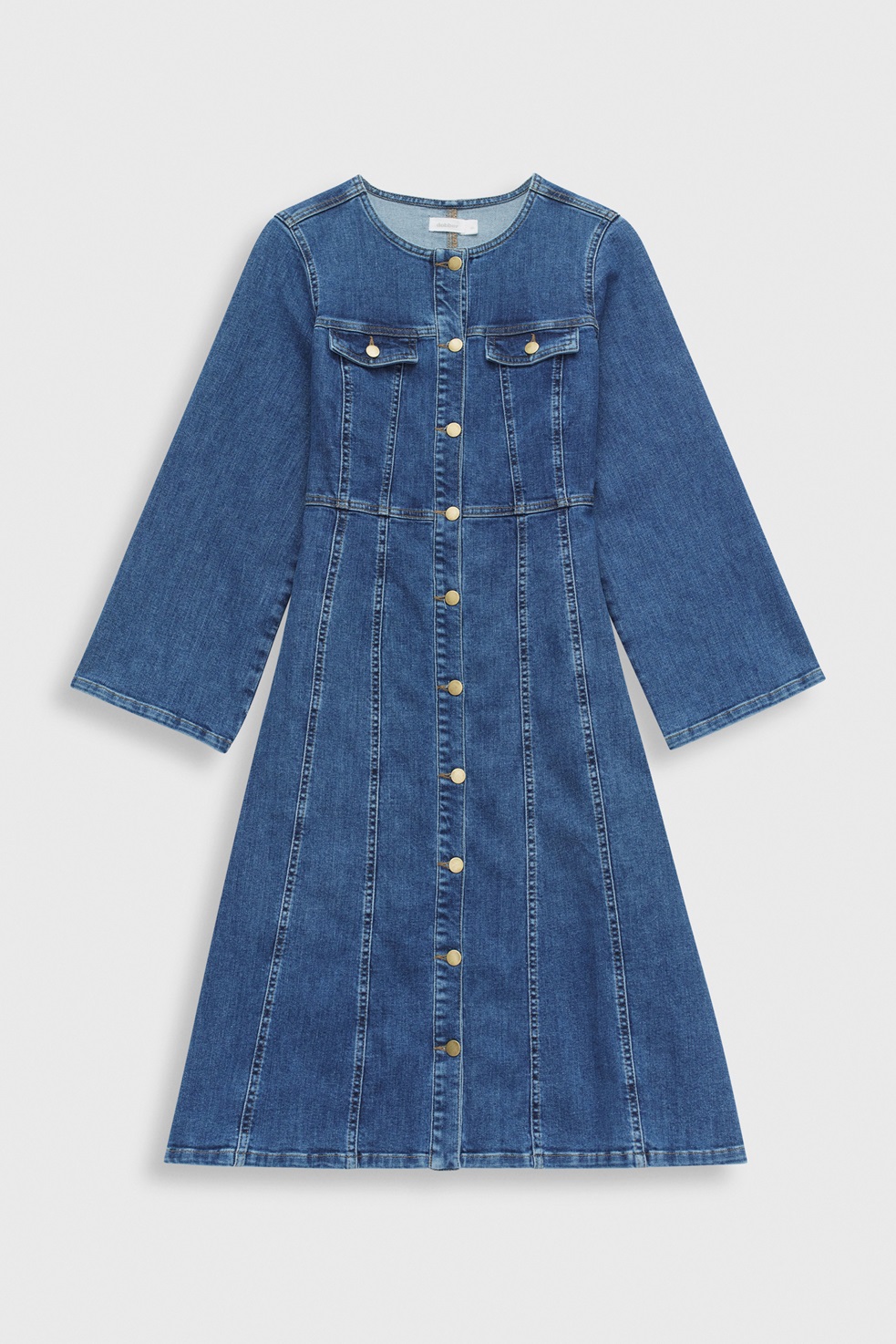 Dobber Sun Denim Dress Mid Blue | MQ Marqet
