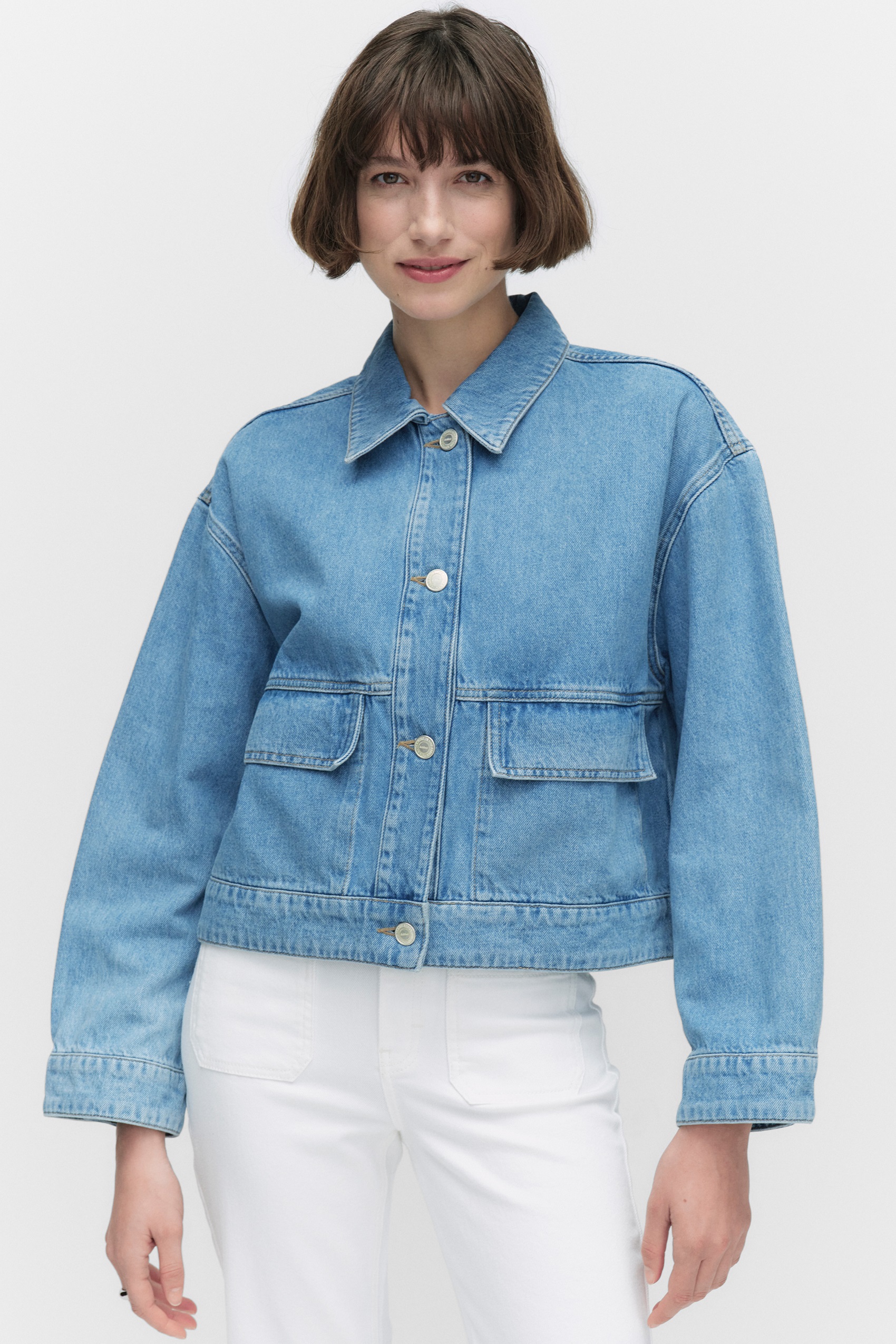 Dobber Gabby Denim Jacket Light Blue Wash | MQ Marqet