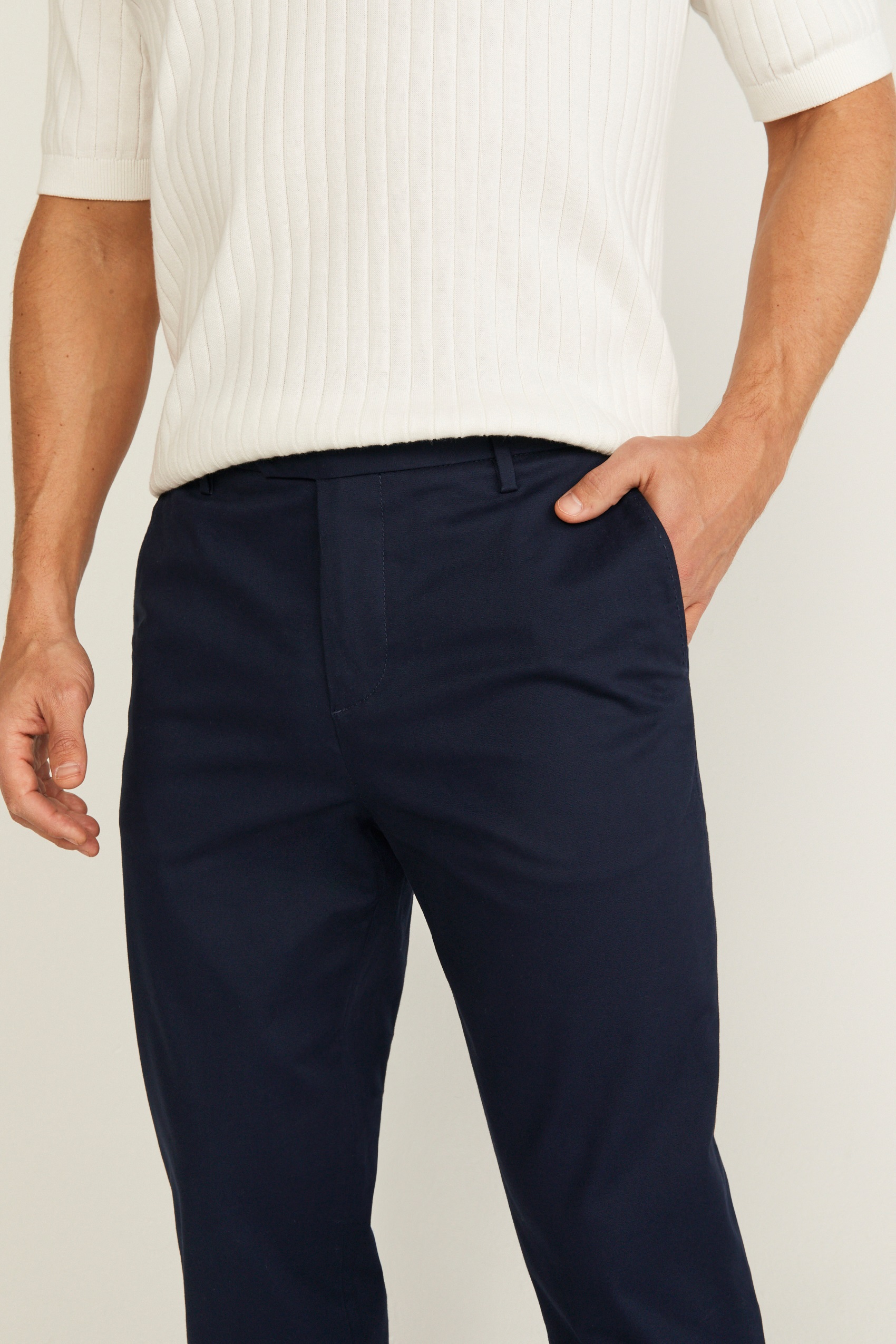 Bläck Cameron Cotton Trousers Dark Blue | MQ Marqet