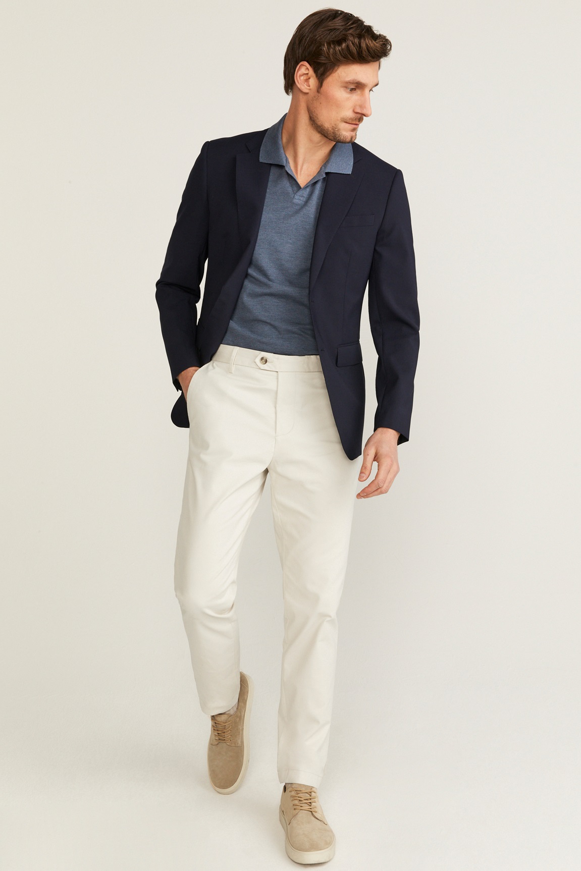 Bläck Cameron Cotton Trousers Ecru | MQ Marqet