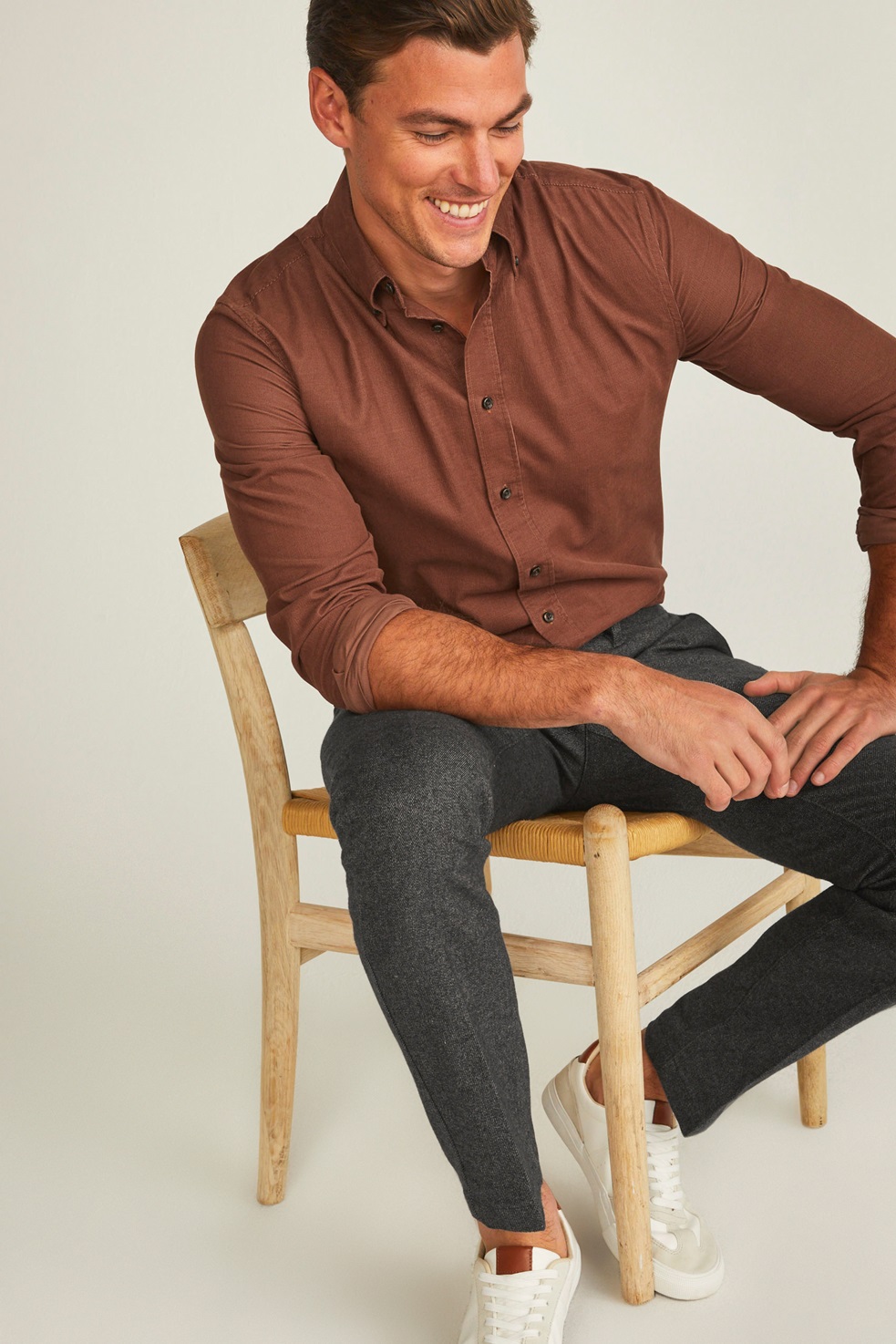 Bläck George Slacks Dark Grey Mel | MQ Marqet