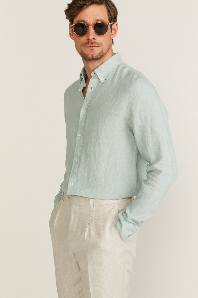 Bläck Florian Cabana Shirt Light Ecru | MQ Marqet