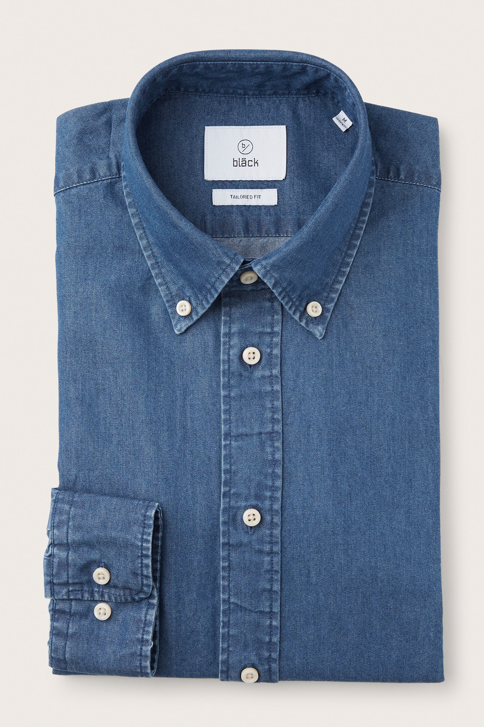 Bläck Owen Denim Shirt Washed Blue | MQ Marqet