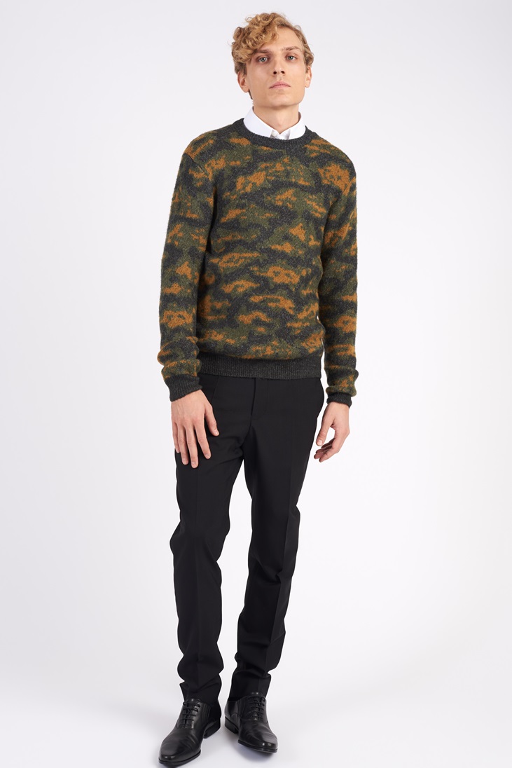 Bläck Bruce Pattern C-neck Antracite Mel | MQ Marqet