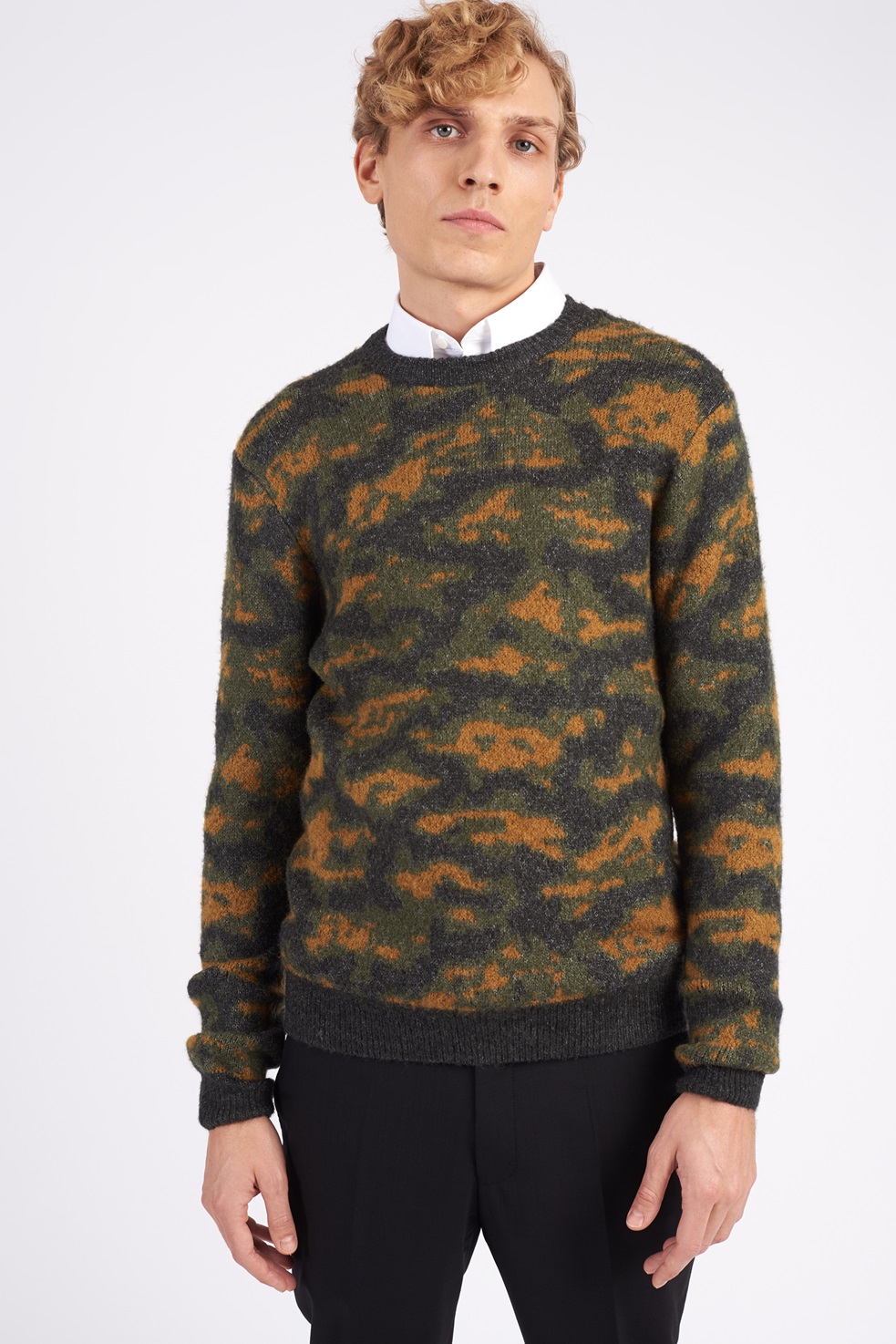 Bläck Bruce Pattern C-neck Antracite Mel | MQ Marqet