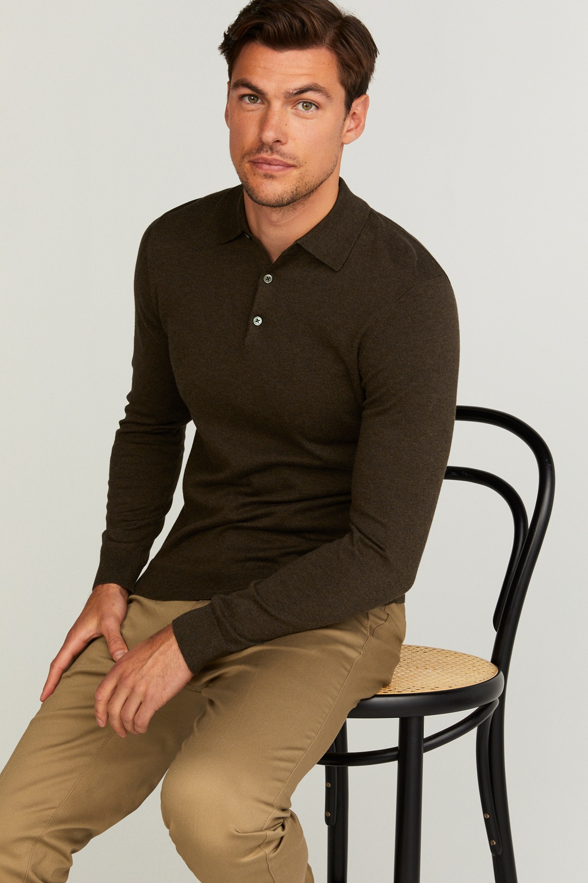 Bläck Peter Polo Shirt Brown Melange | MQ Marqet